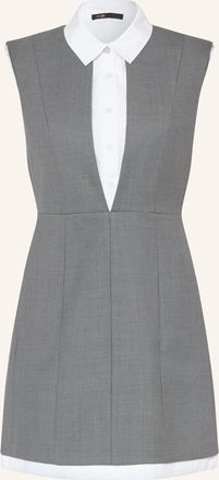 Maje Kleid Im Materialmix grau