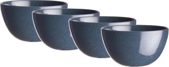 Butlers Schüssel 600ml 4er Set Suppenteller NATIVE Steinzeug Geschirr Suppenschüssel | Bowl Salatschale Teller tief | Modern & Natürlich | Mikrowellen- & spül