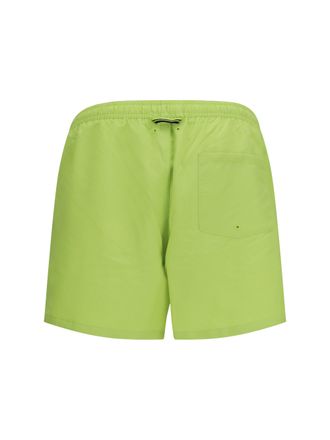 Fred Perry Mens Swim Shorts Citron Recycled Polyester Swimwear Sea Clothing