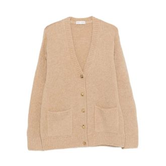 Dries Van Noten Cardigan &agrave; col en V - Femme - Pulls - Beige - Taille: 40 FR