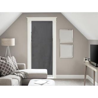 Soleil d'Ocre Panama Verschleierung Tor Fenster, Baumwolle, Anthrazit, 90 x 200 cm