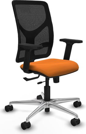 Piqueras y Crespo B&uuml;rostuhl mit 2D-Armlehnen, h&ouml;henverstellbare Lendenwirbelst&uuml;tze, ausgestattet mit Syncro/Traslack und Schneideschaum, mit Rollen von 65 mm, Nylon, Sc