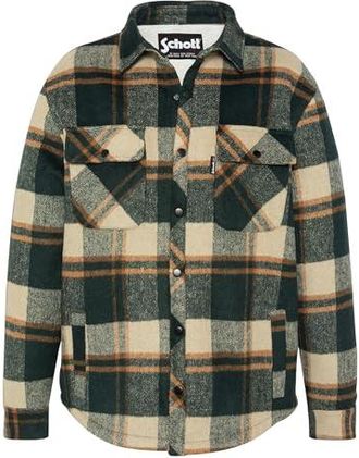 Schott NYC Schott Veste a carreaux Ref 66708 Vert - Vert - L