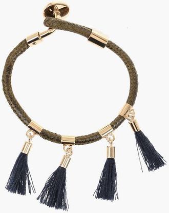 Chlo&eacute; Rope Bracelet with Tassels and Golden Metal Details size S/M