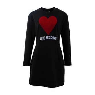 Love Moschino Gestricktes Ballonkleid - - Dresses - Damen - Schwarzk - S