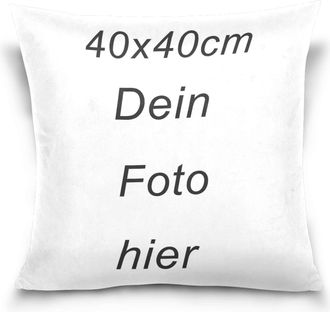 Mnsruu Zierkissenbez&uuml;ge, Foto-Kissen Selbst gestalten, Kissen-Bezug mit Foto Bedrucken Lassen, Personalisierte Geschenkidee Fotokissen, Kopfkissen mit eigene
