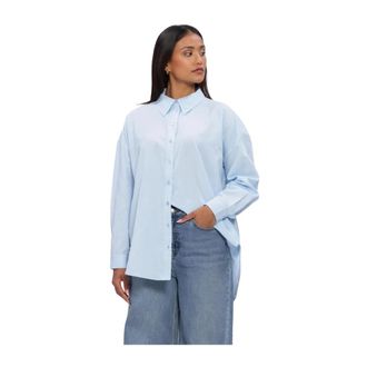 MY ESSENTIAL WARDROBE Sunna Boxy Shirt - - Blouses & Shirts - Damen - Blau - M