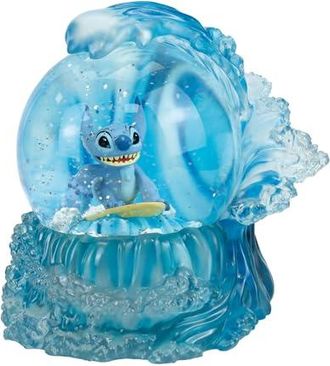 Enesco Disney Showcase Collection Stitch Surfing Waterball, Height 15cm
