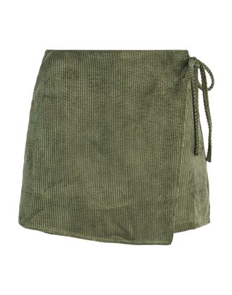 8 by YOOX ORGANIC COTTON CORDUROY WRAP MINI SKIRT