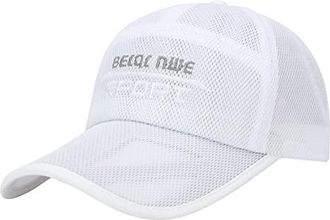 Generic Chapeau &agrave; bord creux en maille respirante pour homme, casquette de baseball pour p&ecirc;che en plein air, chapeau de pare-soleil, chapeau avec noeud, blanc