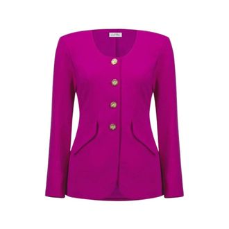 Joseph Ribkoff Cosmos Button Front Fitted Jacket - - Jackets - Damen - Rosa - L