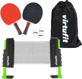 VirtuFit Verstellbares Tischtennis-Set - Mit Schlägern und 3 Bällen