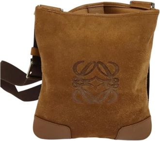 Loewe Pre-owned Daim sacs-ports-paule - Femme - Pre-owned - Brun - Taille: ONE Size