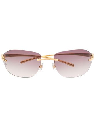 Cartier lunettes de soleil &agrave; design sans monture - Or
