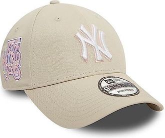New Era New York Yankees Basecap Beige verstellbar Strapback NY World Series Kappe - One-Size
