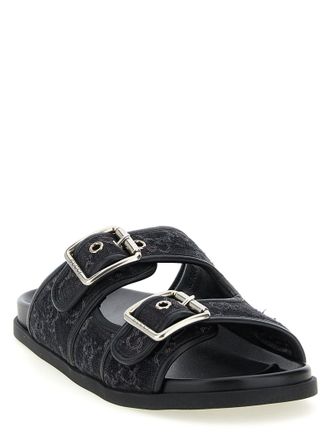 Gucci GG Denim Slides - Black