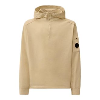 C.P. Company C.p. Company, Homme, Sweatshirts et sweats &agrave; capuche, Beige, Taille: XL Elpa Half Zip