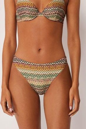 Calzedonia Bikinihose Elegant Ethnic Grun