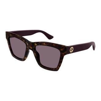 Gucci Eckige Cat-Eye-Sonnenbrille - - Accessories - Damen - Braun - 54 MM