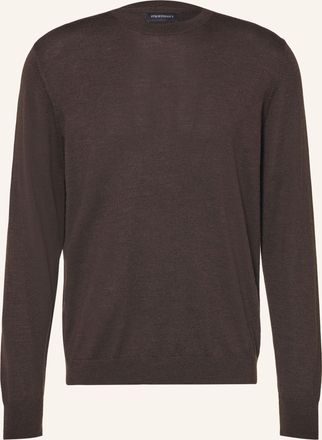 Strokesman's Strokesmans Pullover Aus Merinowolle braun