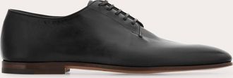 Ferragamo Herren Derby-Schuh in Tramezza-Machart Schwarz Größe 40.5
