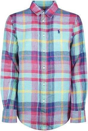 Polo Ralph Lauren Femme, Blouses et Chemises, Multicolore, Taille: 42 FR Classic Long Sleeve Button Front Shirt