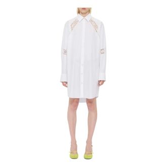 Msgm Popeline Langarmkleid - - Dresses - Damen - Wei&szlig; - XS