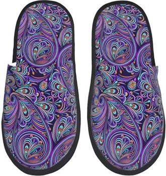 Generic Pantoufles De Maison Imprim&eacute; Esth&eacute;tique Violet Pai-Sley L&eacute;gers Fourrure Pantoufles Lavables Chaussons Maison Pour H&ocirc;tel Int&eacute;rieur Camping M