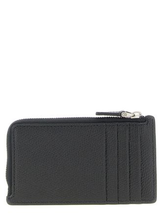 Valentino Garavani Vlogo Signature Leather Coin Purse - Black