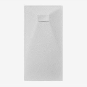 Sklum Soho rechteckige, rutschfeste, extraflache Duschwanne aus SMC-Harz Weiss 150 x 70 cm