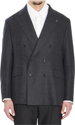 Tagliatore Homme, Vestes, Gris, Taille: M Blazer textur&eacute; crois&eacute;