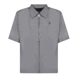 Givenchy Zipped Shirt with 4G Detail - - Shirts - Herren - Grau - XL