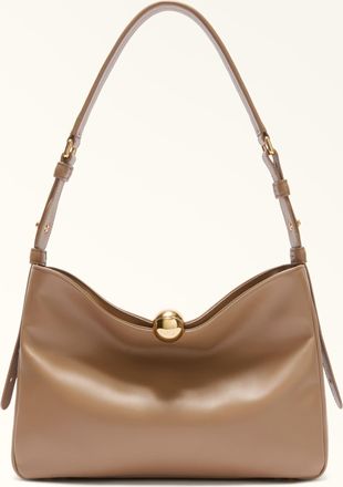 Furla Sfera Soft Schultertasche M Toffee Verona Kalbsleder Damen
