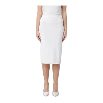 A|X Armani Exchange Jersey-Midirock - - Skirts - Damen - Wei&szlig; - S