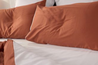 Emma Premium+ Kopfkissenbezug 40x80 - terracota