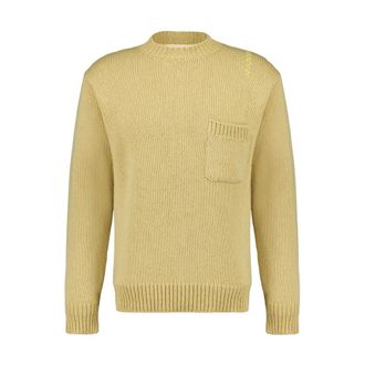 Marni Vanilla Woll Rundhals Pullover - - Knitwear - Herren - Beige - XL