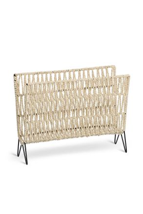 ZELLER PRESENT Zeitungsst&auml;nder, Natur, Metall, Textil, 38x30x15 cm, Ordnen & Aufbewahren, Zeitungsst&auml;nder