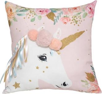 Atmosphera Atmosphera - Kinderkissen Einhorn - 40x40 cm - Mehrfarbig
