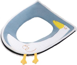 Pretyzoom Gepolsterter Waschbarer Wc sitzbezug mit Reißverschluss Wasserfestes Weiches Acrylmaterial rutschfeste Toilettenmatte für Senioren und Barrierefreie N