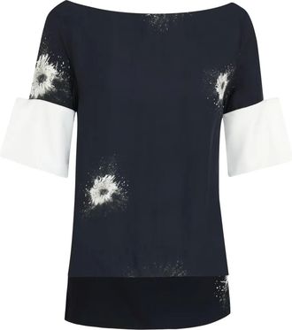 Gloria Coelho printed short-sleeve top - Blau