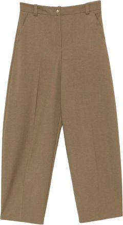 Pinko Pinko - Pantalon large avec &eacute;cusson logo - Femme - Pantalons - Vert - Taille: 42 FR