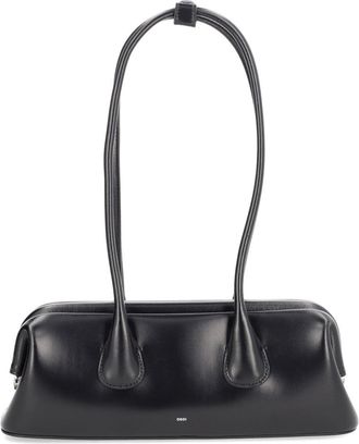 Osoi Womens Shoulder Bag Boat Wide Mini Black Leather