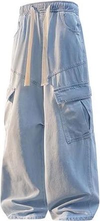 Generic Jean classique pour homme - Coupe droite - Moderne - Pantalon cargo - Hip Hop - Streetwear - Pantalon dext&eacute;rieur d&eacute;contract&eacute; - Pantalon basique - Coup