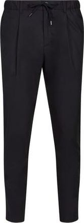 Herno Pantalon &agrave; cordon de serrage en coton m&eacute;lang&eacute;