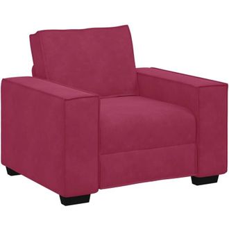 vidaXL Sessel Weinrot 60 cm Samt Vidaxl