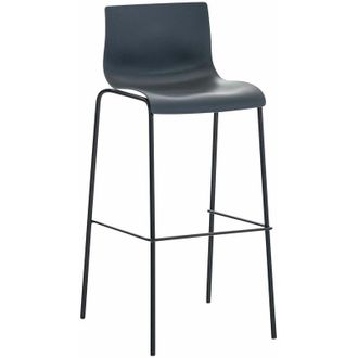 Clp Tabouret moderne avec structure en m&eacute;tal noir et si&egrave;ge ergonomique diverses couleurs colore : Gris