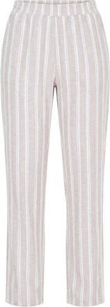 Ulla Popken Schlupfhose Leinenhose Ruby Streifen gerades Bein Elastikbund