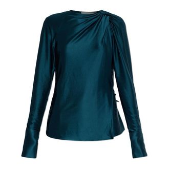 Victoria Beckham Top mit Bindedetail - - Blouses & Shirts - Damen - Blau - 2XS