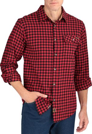 Legendary Whitetails Herren Buck Camp Flannel Shirt Hemd mit Button-Down-Kragen, Mini Buffalo Check, XX-Large Hoch