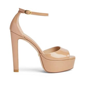 Stuart Weitzman Disco Plateau Sandale - - Shoes - Damen - Beige - 40 1/2 EU